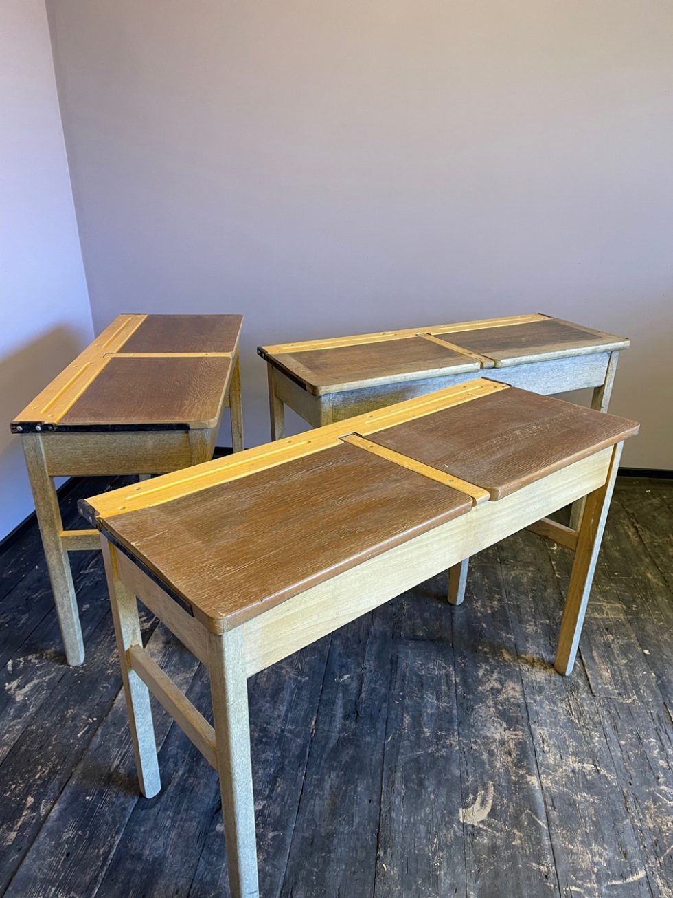 Double School Desks | Winchcombe Reclamation Ltd